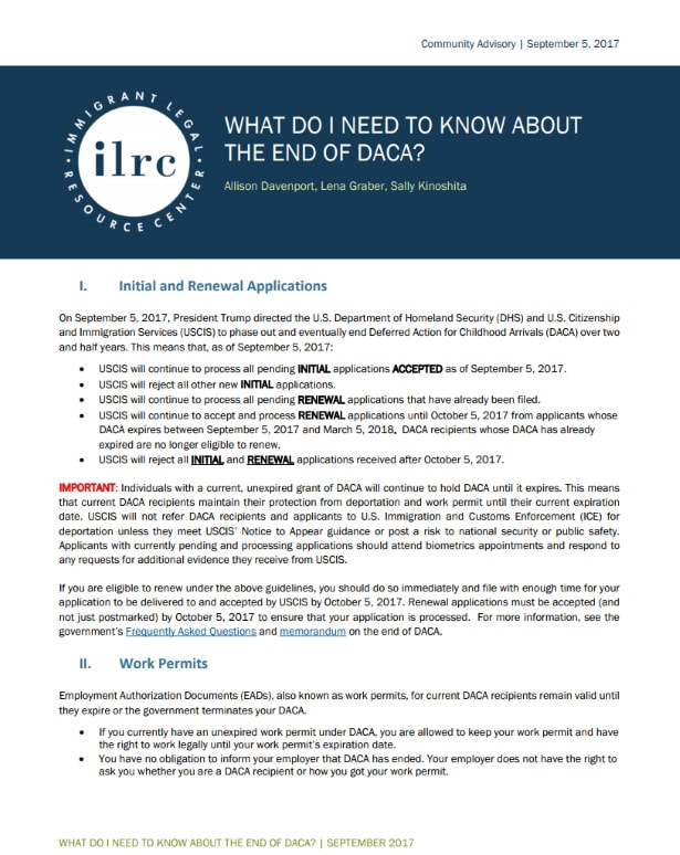 DACA Resources - CAA