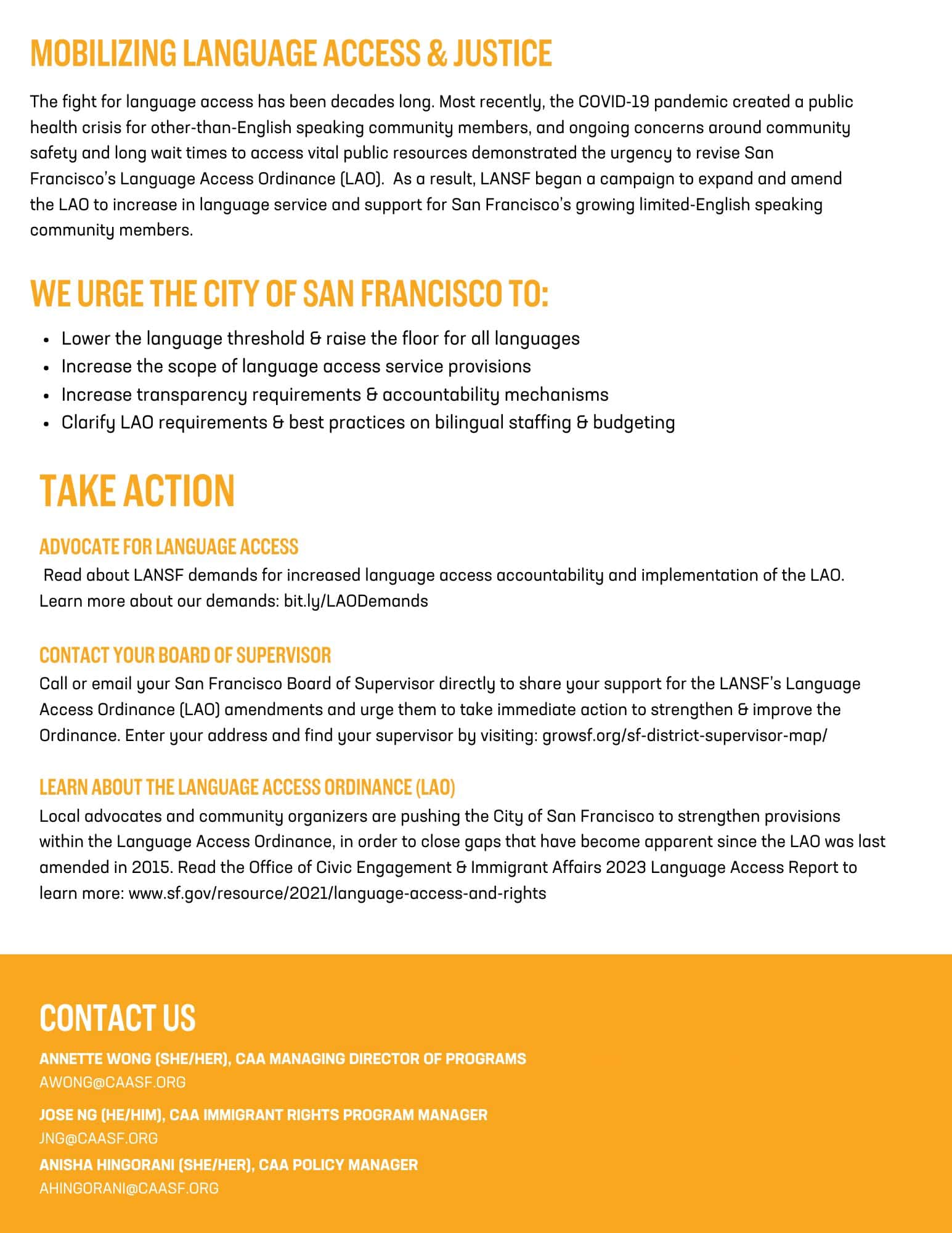 Language Access Network - CAA